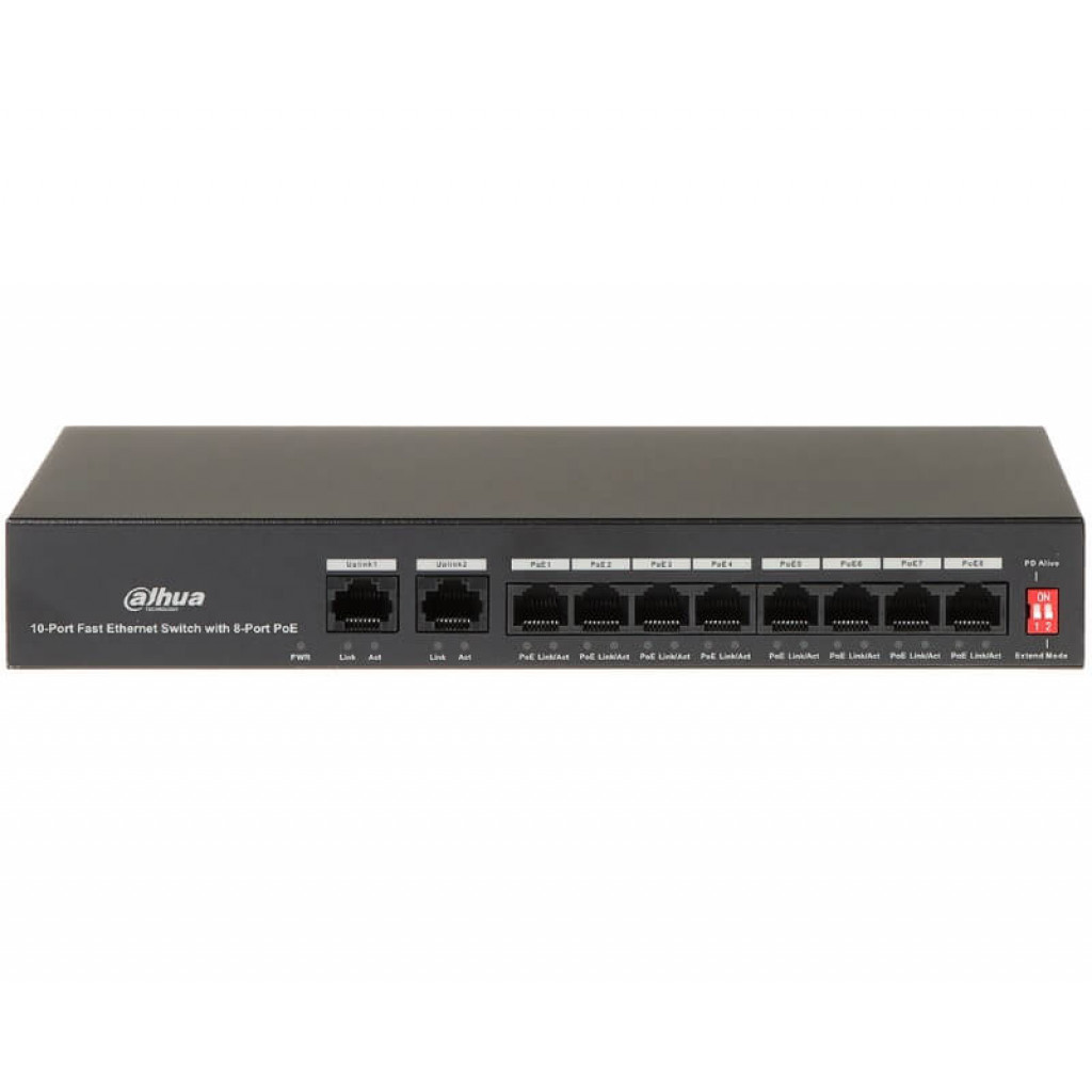DAHUA PFS3010-8ET-65 10-Port Ethernet Switch with - Eurovik