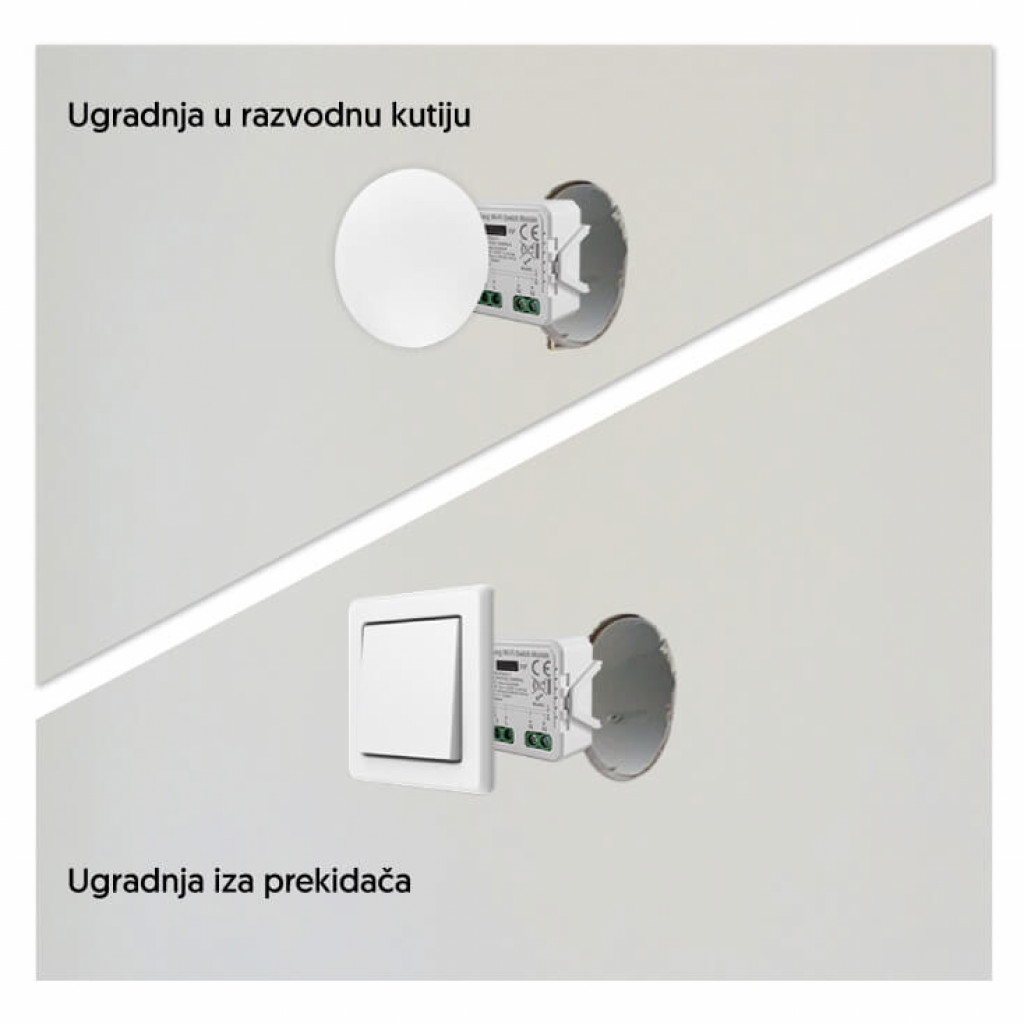 Wi-Fi smart prekidač-modul dimer, 1x200W - Eurovik