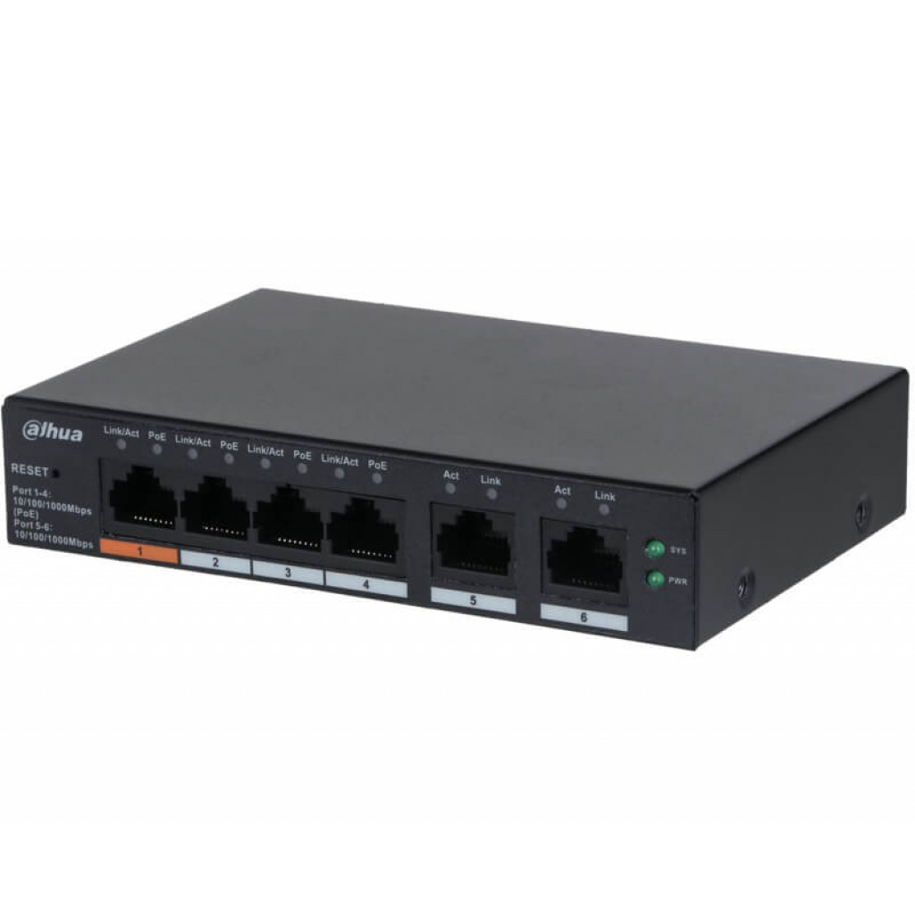 DAHUA CS4006-4GT-60 6-Port Switch with - Eurovik